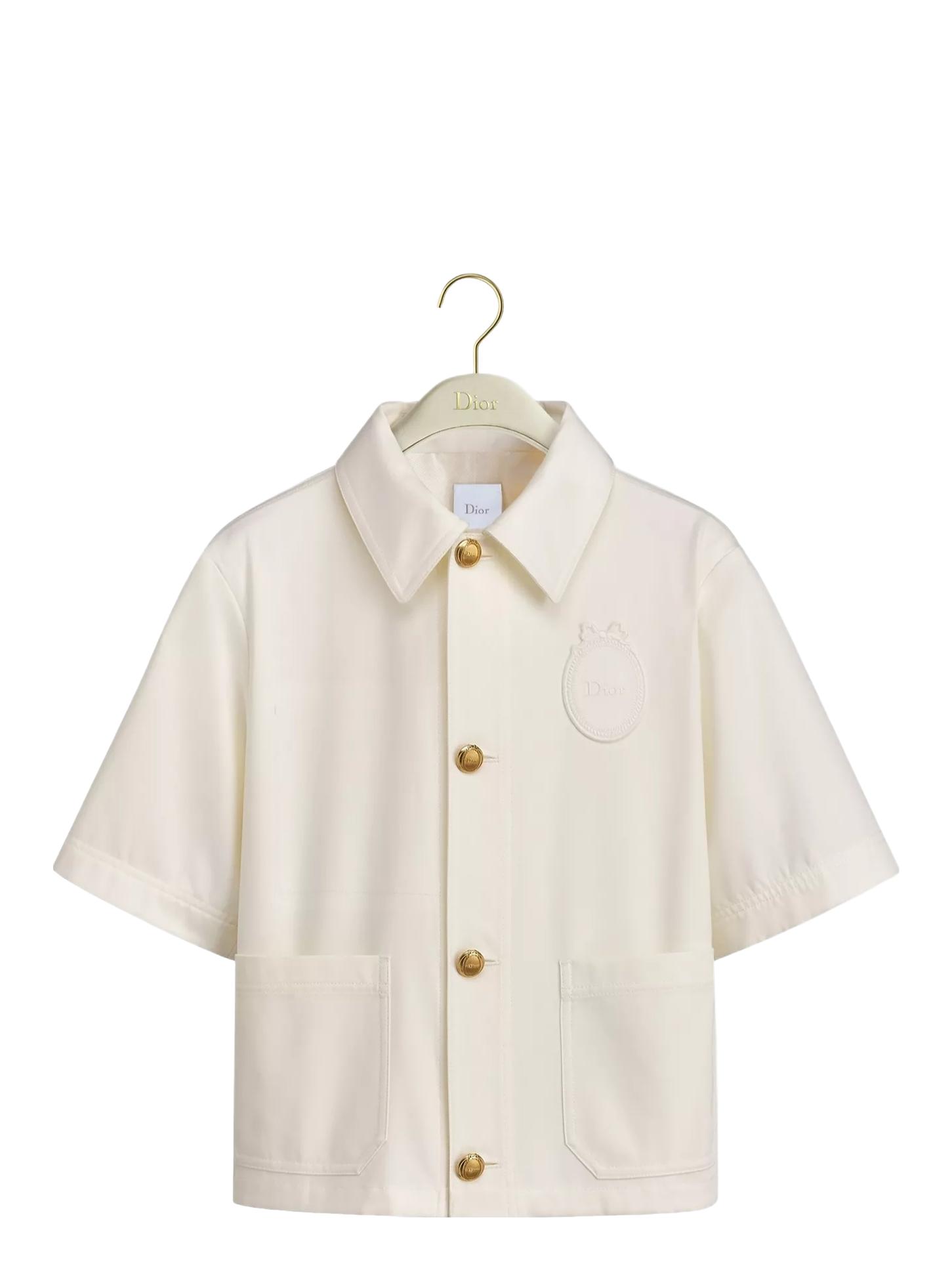 DIOR Dior Short-Sleeved Cropped Jacket with Médaillon Buttons